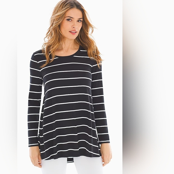 Soma | Tops | Like New Soma Jersey Knit Hilo Top In Black And White ...